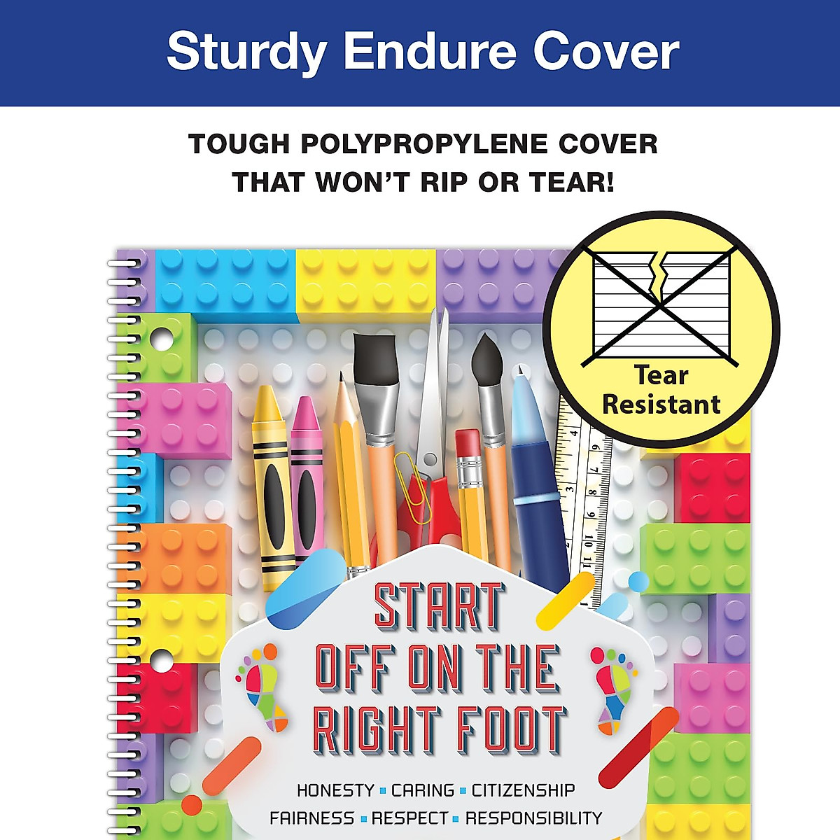 Coole School 2023-2024 Elementary Student Planner - 8.5" x 11" - Start Off On The Right Foot - Durable Poly Plastic Cover