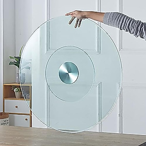BBAUER Lazy Susan Turntable for Dining Table, Glass Lazy Susan Turntable Dining Table, for Dining, Restaurant Table and Lazy Susan