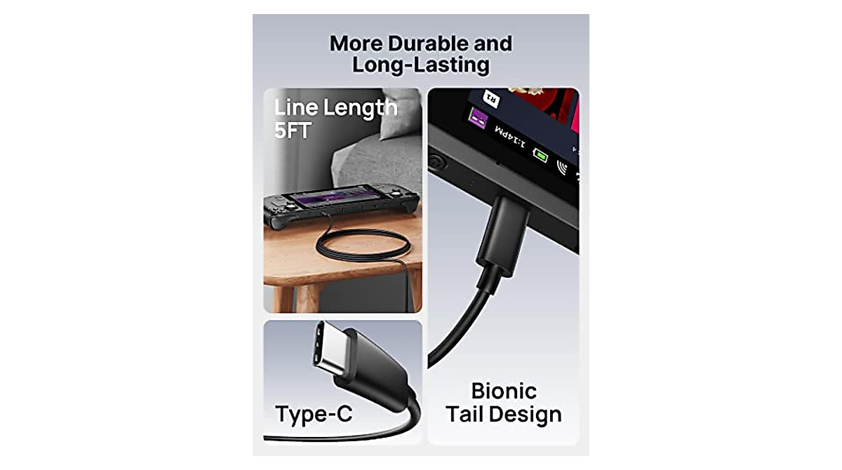 45W USB-C Power Charger for Steam Deck & More | JSAUX Fast Charging