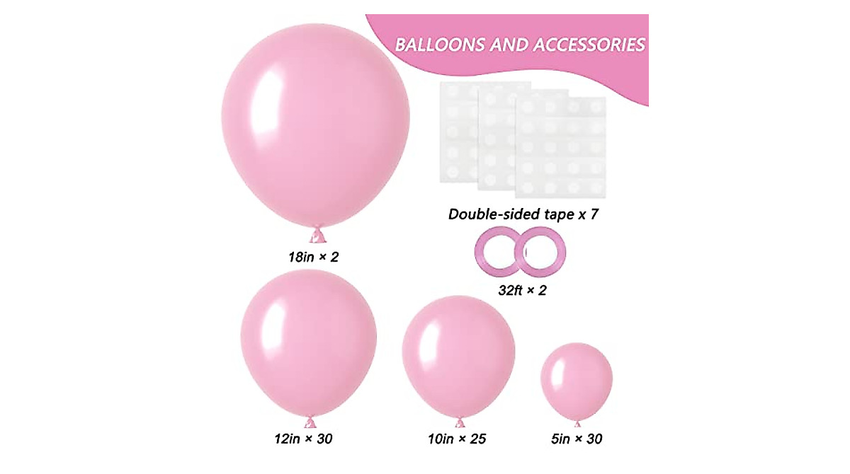 Pastel Pink Balloons Set for Party Decorations | Rubfac