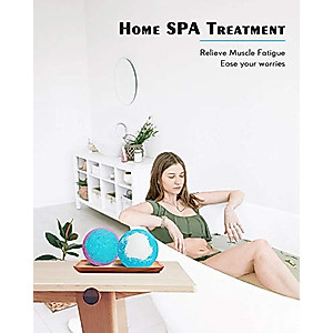 Bath Bombs for Women 6 Natural and Organic Bath Bombs with Essential Oils and Moisturizing Shea Butter, BathBombs for Relaxation and Stress Relief, Bath Bomb Gift Set for Women, Girls, Wife