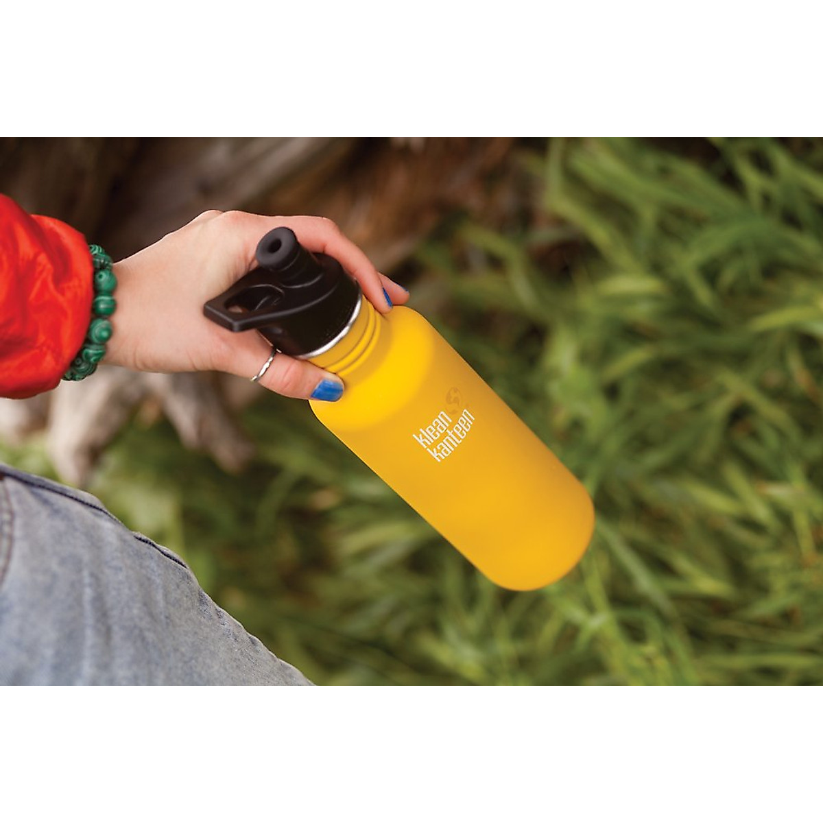 Klean Kanteen Classic Stainless Steel Single Wall Non-Insulated Water Bottle with Sport Cap, 27-Ounce, Brushed Stainless