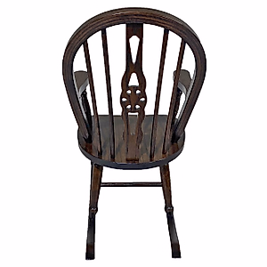 DutchCrafters Fiddleback Windsor Child's Rocking Chair, Kids Rocker, Rocking Chair for Children - Amish Made in USA (Oak - Old Museum)