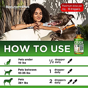 Dog Cough - Kennel Cough - Dog Allergy Relief - Supplements for Dogs & Cats Health - Allergy Relief Immune Supplement for Dogs - for Dry, Wet & Barkly Pet Cough