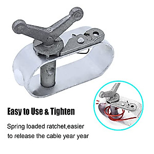 Swimming Pool Cover Winch for Above Ground Swimming Winter Ratchet Rust-Proof Aluminum Replacements Safety Cover, Pool Winch Tightener for Round Rectangular Pool Winter Cover（2pcs）