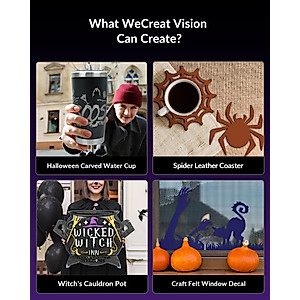 WECREAT Vision 40W Laser Engraver, Diode Desktop Laser Cutter and Engraver Machine with Rotary for Tumblers Glass Mugs Cups Roller, Class 1 Enclosed Laser Cutting for Acrylic Wood Leather Metal