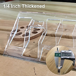 Hecfu 8 in 1 Router Template for Woodworking, Router Jig Bowtie Template, Bowtie Router Template Jig Kit, Butterfly Inlay Template Decorative