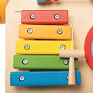 Nuby Wooden Baby Walker with Interactive Features for Early Development, Promotes Walking, Motor Skills, and Creativity