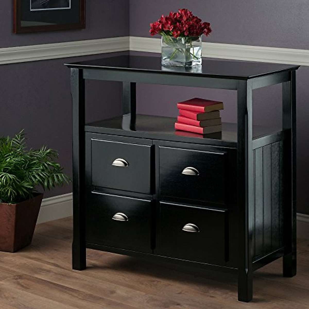 Winsome Wood Timber Buffet, Black
