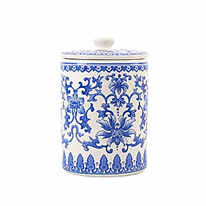 10 Strawberry Street Kitchen Canister, 3 Piece Set, Chinoiserie Blue