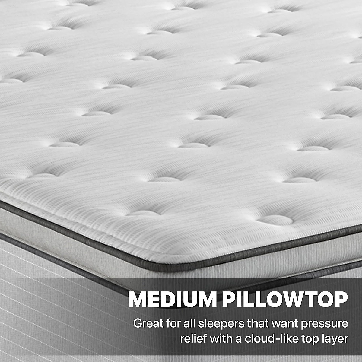 Beautyrest BR800 11.5 inch Twin Mattress - Hybrid Mattress with Cooling Gel Memory Foam and Pocketed Coils - Motion Separation and Temperature Control - Medium Feel - Twin Size Mattress Only