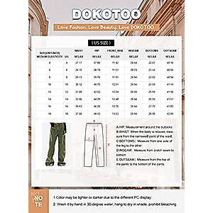 Dokotoo Womens Jeans Cargo Pants High Waisted Baggy Jeans Boyfriend Straight Wide Leg Pants Jeans Linen Trendy Pants Summer Casual Flap Pocket Y2k Pants Street Wear White