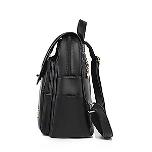 Anti-theft Backpack Purse Ladies Shoulder Bag Soft Leather Backpack Ladies Backpack Ladies Large Capacity Bag,Black Backpack,27 * 12 * 33CM