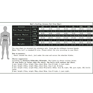 Men's Cycling Jersey,Bicycle Short Sleeve Breathable Cycling Shorts Set Quick Dry Blue