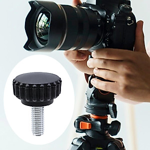 Antrader 16-Piece M6 x 16 Male Thread Knurled Thumb Screw Screw on Type Round Head Quick Removal Fastener Clamping Knobs