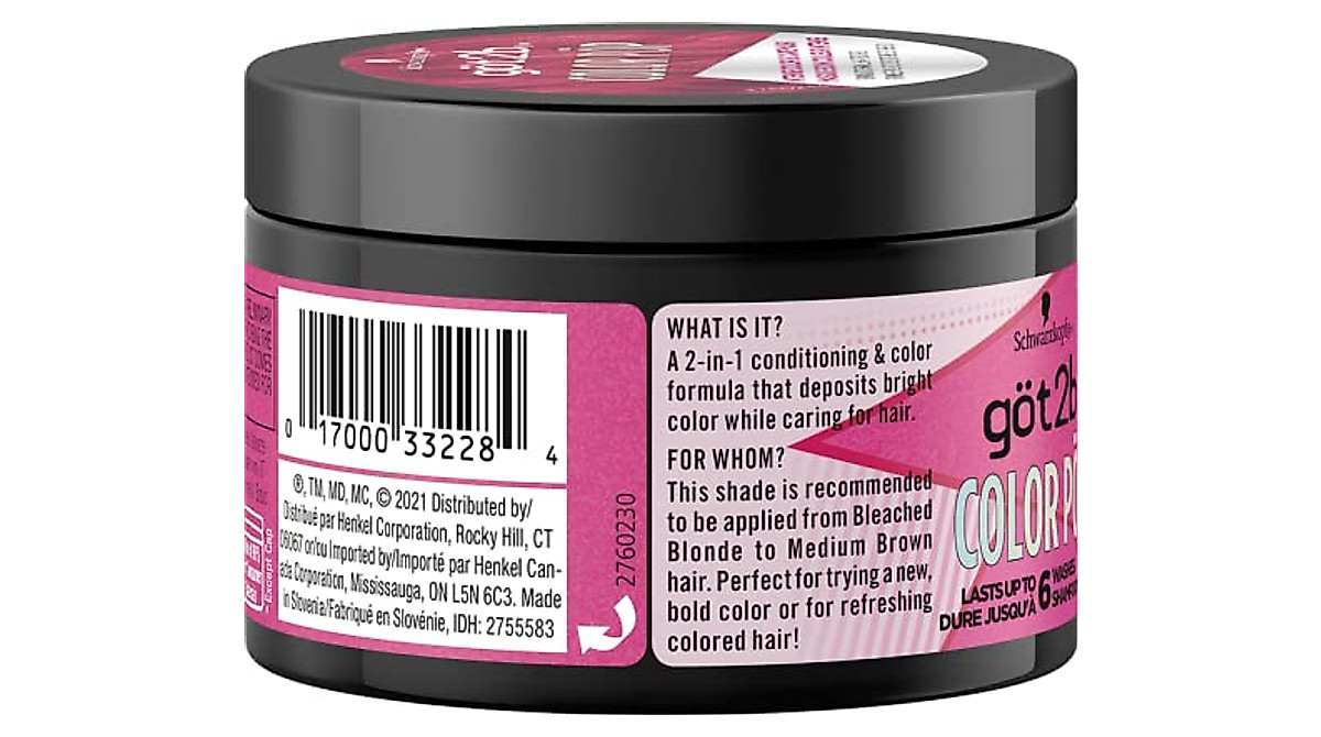 Got2b Color Pop Hair Color Mask - Vibrant Pink