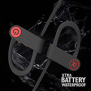 Klipxtreme JogBudz II Sports Earphones with Mic Lightweight Water-Resistant Earbuds with Ear Hooks Compatible with Siri and Google Voice, Wireless Headphones (Black)