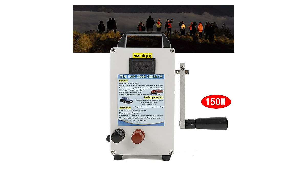 Portable Hand Crank Generator for Emergency Power