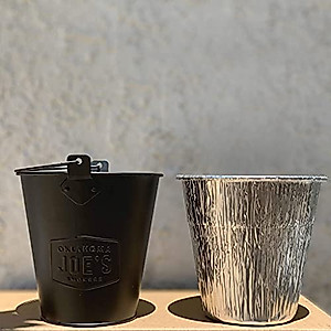 (15 Pack) Grease Bucket Liner Compatible with Pit Boss Grills 67292 Foil, Oklahoma Joe's 9518545P06, Rec Tec Large Bucket & Other Grill Bucket Accessories l 6.3” x 6.0” l Disposable Aluminum