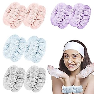 8 Pcs Wrist Towels for Washing Face Microfiber Band Towel Absorbent Wristbands Wrist Sweatband for Girls & Women,Prevent Liquid from Spilling Down Your Arms
