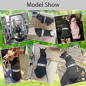 BINGPET Security Dog Hoodies Puppy Sweater Cold Weather Dog Coats Soft Brushed Fleece Pet Clothes Hooded Sweatshirt for Dog Cat