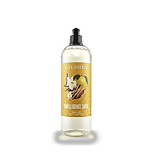 Caldrea Dish Soap, Dishwashing Liquid made with Soap Bark, Aloe Vera and Cardamom Seed Oil, Vanilla Quince Santal scent, 16 oz
