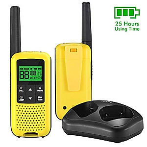 Walkie Talkies for Adults - COTRE Two Way Radios, Long Range USB Rechargeable Walkie Talkies w/ 2662 Channels, NOAA & Weather Alerts, VOX Scan, LED Lamp for Outdoor Activities, Yellow