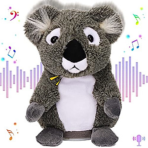 Cuteoy Talking Koala Stuffed Animal Repeats What You Say Shaking Electric Plush Toy Interactive Animated Toys Speaking Mimicking Plush Birthday Easter Gifts for Boy Girl 7"