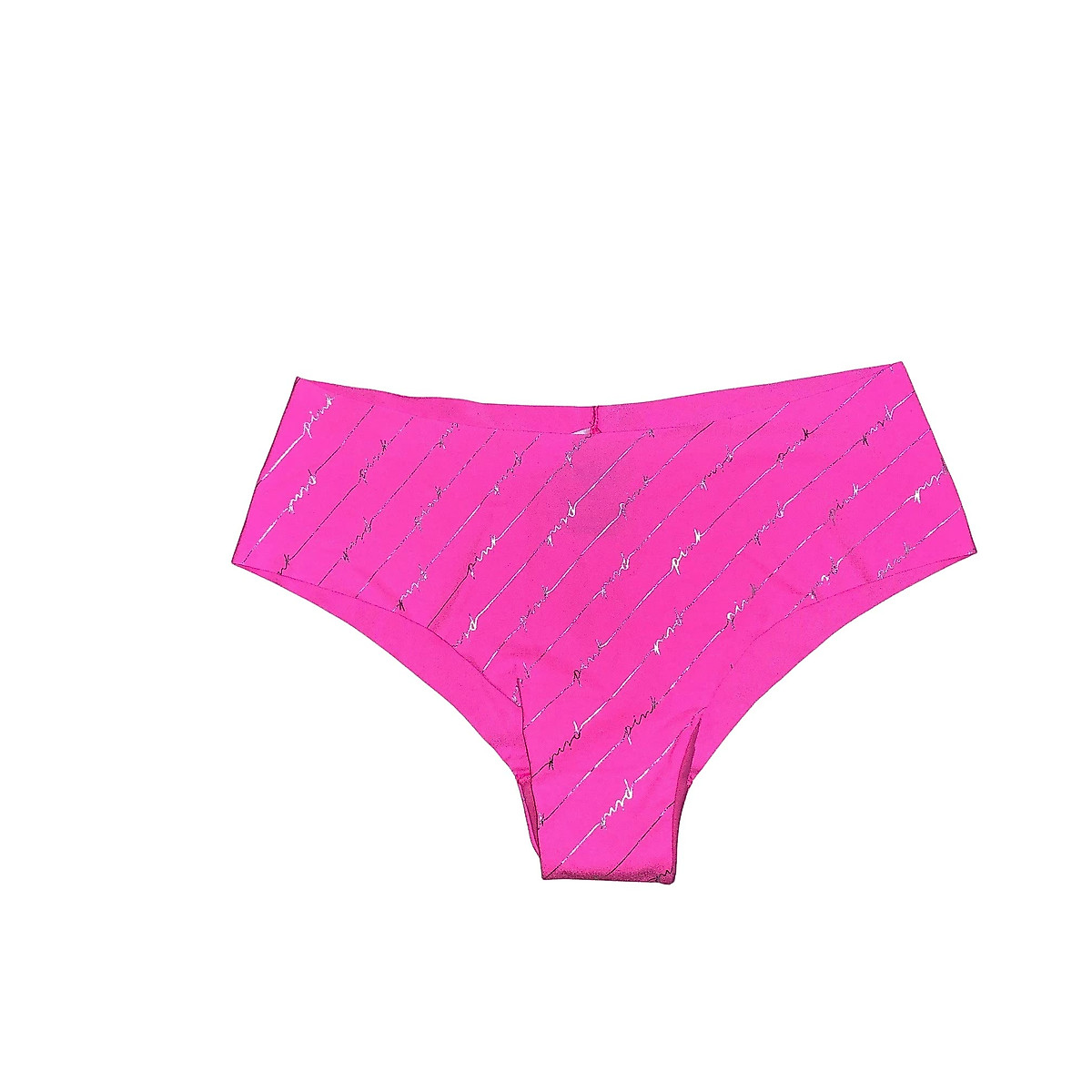 Victoria's Secret Pink Smooth No Show Cheekster Underwear/Panty Color Pink Script Size X-Small New