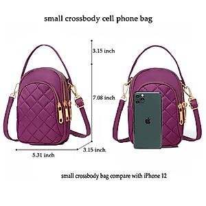 Small Crossbody bags Cell Phone Wallet Purses Travel Pouch Mini Shoulder Bag for Women Girl, Purple