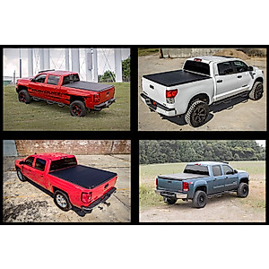 Rough Country Soft Tri-Fold Truck Bed Tonneau Cover for Ram 1500/2500 (2009-2018) - Fits 6'4 Bed, Weather-Resistant Bed Cover