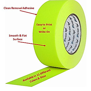 ProTapes Artist Tape Flatback Printable Paper Board or Console Tape, 60 yds Length x 1" Width, Black (Pack of 1)
