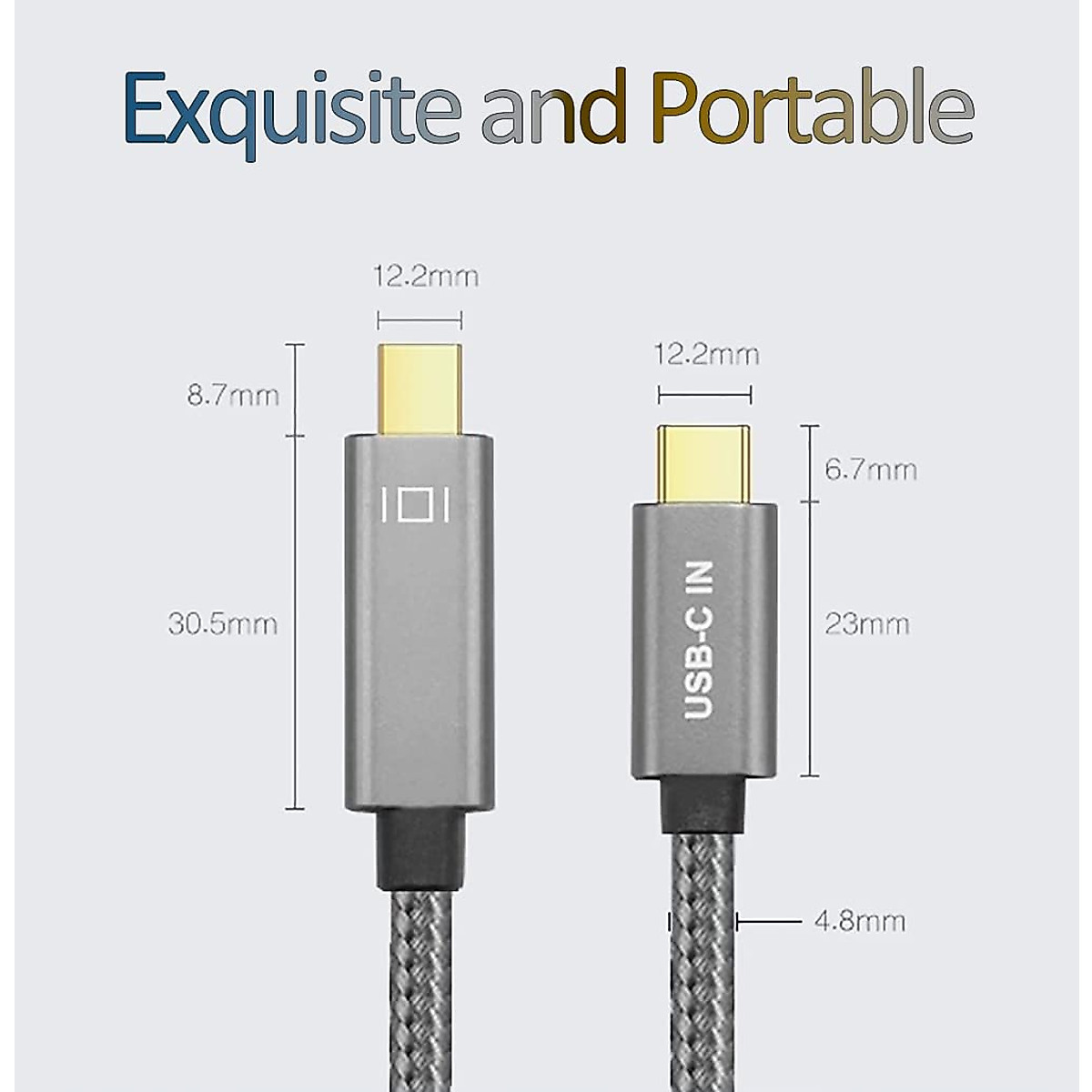 Onep USB C to Mini DisplayPort, Onepeace Thunderbolt 3 Cable to USB C 6.6FT, Compatible for MacBook ProAir 2020-2016, Surface Book2, Galaxy S2191020 (NOT Thunderbolt 2)