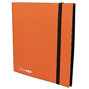 Ultra PRO - Eclipse 12-Pocket Pumpkin Orange PRO-Binder for 480 Cards Standard Size Cards, Protects Collectible Cards, Gaming Cards and Sports Cards In Ultra PRO Deck Protector Sleeves