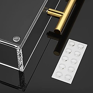 NIUBEE Clear Serving Tray 12x16 Inches -Spill Proof- Acrylic Decorative Tray Organiser for Ottoman Coffee Table Countertop with Round Handles