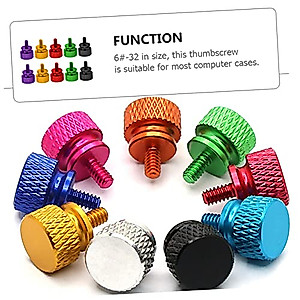 SOLUSTRE Pc Screws 10pcs Aluminum I Replacement Thumb Side Panel Slot Fixing Computer for Chassis Motherboard Supply Thumbscrew Alloy Thumb Screw