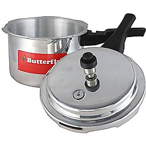 Butterfly Cordial Induction Base Aluminium Pressure Cooker, 3 litres, Silver