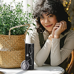 Nurse Tumbler-Stainless Steel Skinny Tumbler with Straw - 20 ounce Insulated Travel Cup School Funny Nurse Graduation Practitioner Appreciation Week Gifts for Women Nurse Coffee Mug