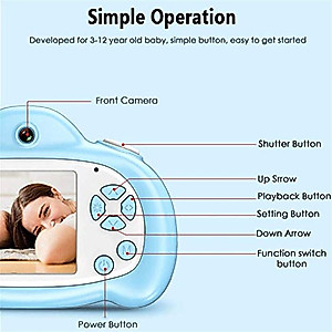 LKYBOA Digital Camera for Kids Gifts, Camera for Kids 3-10 Year Old 2.4 Inch Displaywith 2019 Upgraded (Color : B)