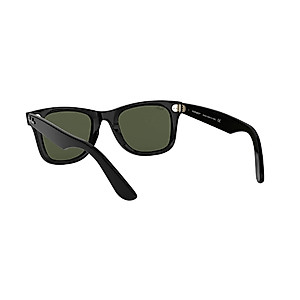Ray-Ban Rb4340 Wayfarer Ease Square Sunglasses, Black/G-15 Green, 50 mm