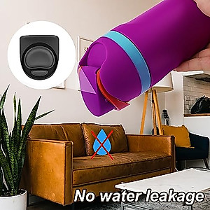 2pcs Replacement Stopper Compatible with Owala FreeSip 24oz 32oz, with 4pcs Straws & 1pcs Straw Cleaning Brush, Water Bottle Top Lid Replacement Parts Bottle Cap Seal Gasket Spill Proof Accessories