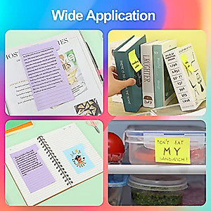 EOOUT 2pcs Sticky Note Set, Colored Divider Self-Stick Notes Pads Bundle Tabs Ruled Dotted PET Sticky Notes Book for School Supplies Office Supplies