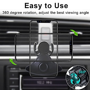 JCWINY CD Slot Car Grips Phone Holder for Collapsible Socket Grip, CD Car Mount Phone Holder for Pop Grip Stand Compatible with iPhone 14 12 13 11 Pro Max XR Xs X 8 7 Plus Galaxy Note10 9 S10