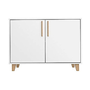 Manhattan Comfort Herald Modern 2 Door Double Sideboard Buffet, White