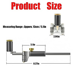 Woodworking Linear Arc Dual-purpose Scriber Ruler Parallel Line Drawing Tool Measuring Gauge DIY Multifunctional Woodworking Scribe Tools
