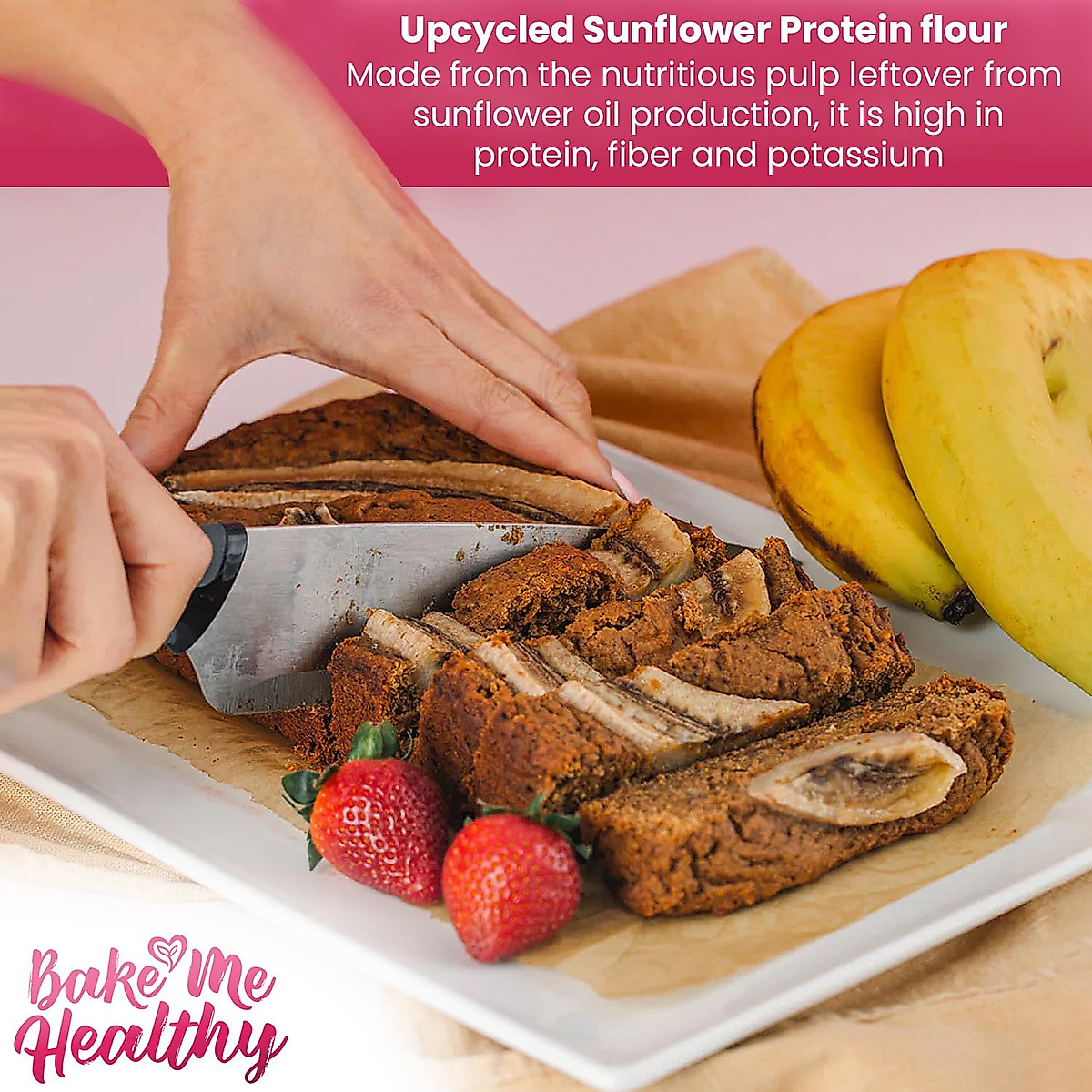 Bake Me Healthy Banana Bread Mix - 10.8 oz / 306 g - Vegan, Non-GMO, Dairy & Gluten Free Muffins - No Refined Sugar Plant-Based Baking Mix - Makes 12 Fluffy Banana Muffins or 1 Banana Loaf