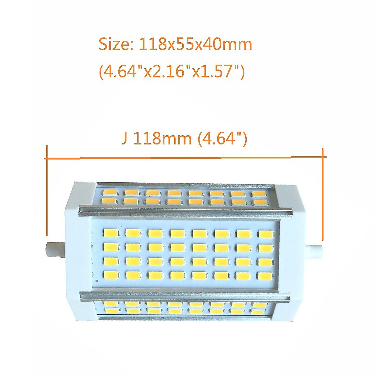 R7S LED J118 118mm Dimmable Bulb 30W Warm Light 3000k AC120V 3000LM Double Ended J LED Floodlight for R7S 200W 300w 400w Halogen Replacement (3000k warm light)