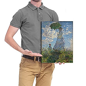 Wieco Art Woman with a Parasol Madame Monet and Her Son Canvas Prints Wall Art of Claude Monet Famous Classic Oil Paintings Reproduction People Landscape Pictures Artwork for Home Office Decorations