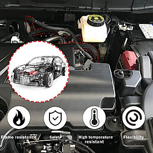 Aibole 25ft-1/4 inch PET Expandable Braided Cable Sleeve Wire Loom, Wire Sleeving for Home Device Cable Automotive Wire and Engine Bay-Black