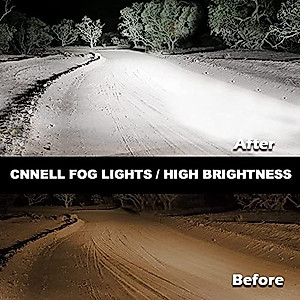 CNNELL Fog Lights Lamps Compatible With Chevy Avalanche Pickup Truck 2002-2006 Left and Right Replaces